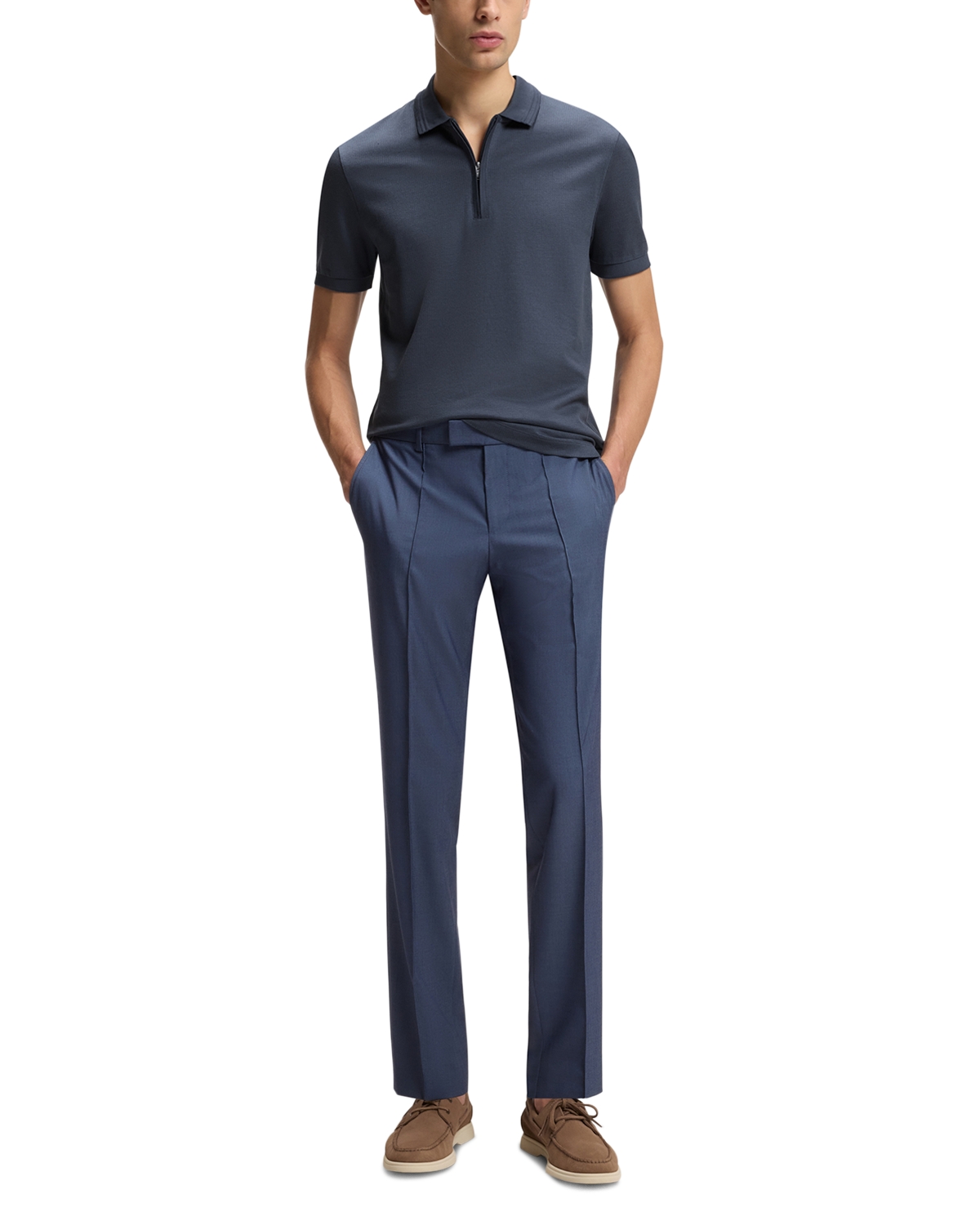 BOSS h paras quarter zip polo shirt